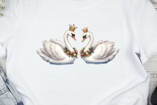 Christmas Swans Watercolor PNG Graphic by ArtbyCrystalJennings ...