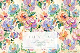 Colorful Peony Floral Seamless Pattern Graphic by clipArtem · Creative ...