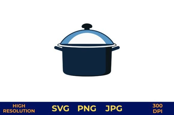 Cooking Pot Lid Icon in Flat Vector Graphic by designcrafts · Creative ...
