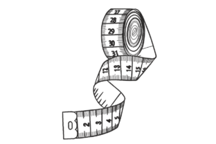 Curved Measuring Tape – Sewing · Creative Fabrica