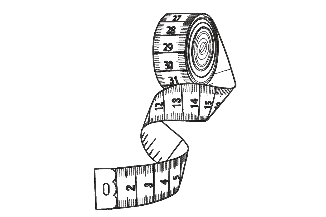 Curved Measuring Tape – Sewing · Creative Fabrica