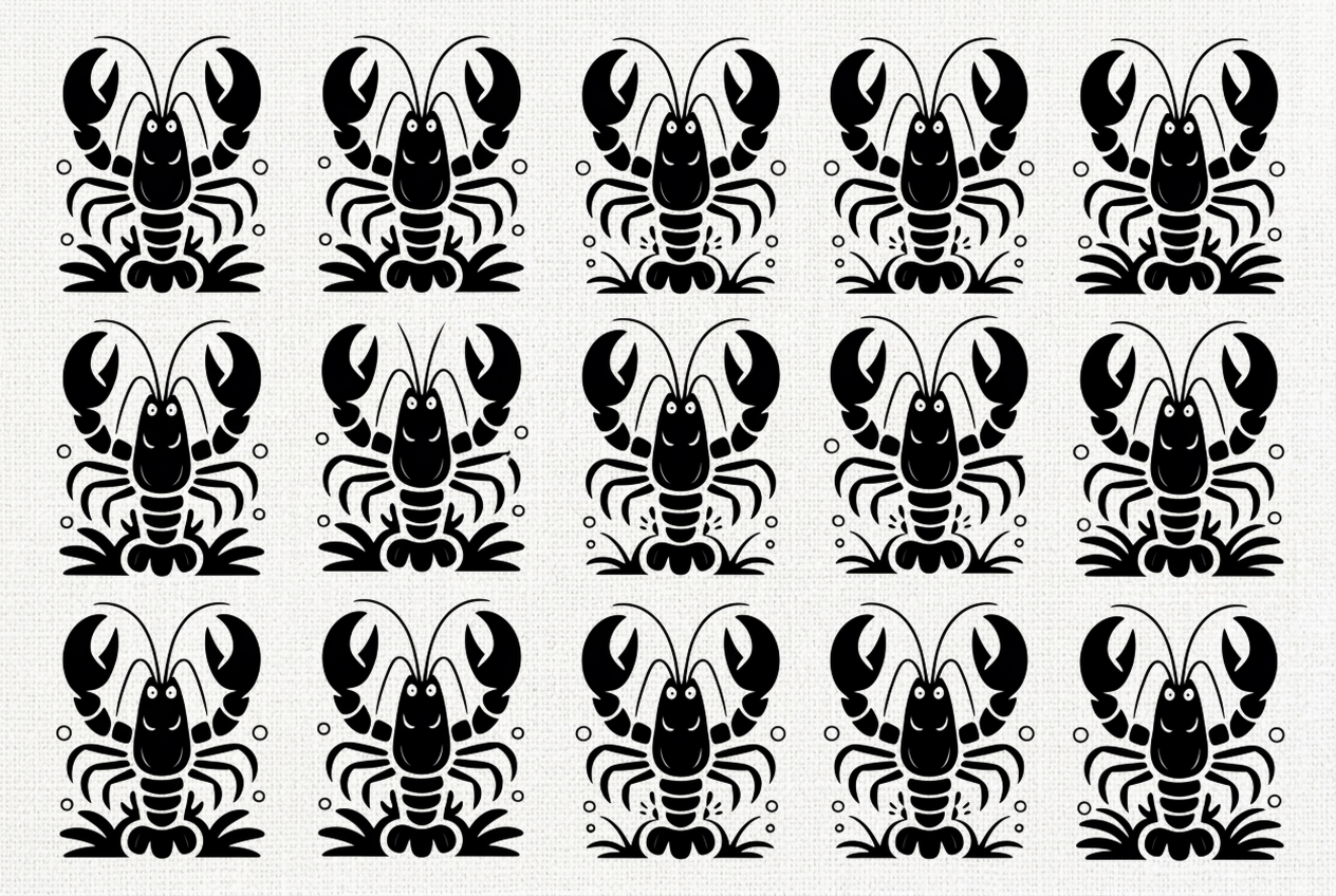 Cute Lobster Pattern SVG Clipart Graphic by rabiulalam97677 · Creative ...