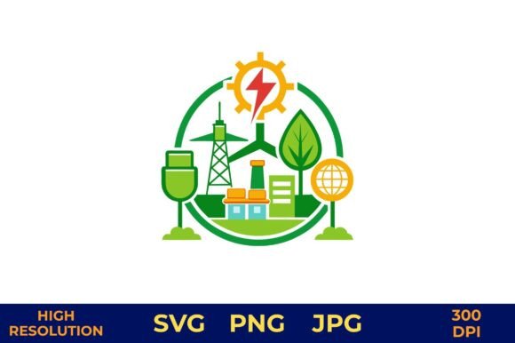 Eco Energy Policy Icons with Solar Wind Graphic by designcrafts ...