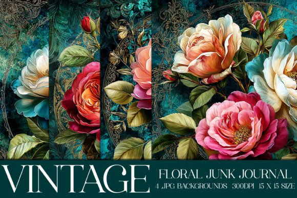 Elegant Floral Backgrounds, S35 Graphic by Designing with Marlo ...