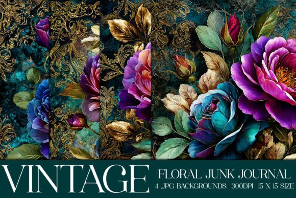 Elegant Floral Backgrounds, S39 Graphic by Designing with Marlo ...