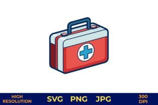 First Aid Kit with Medical Cross Icon Graphic by designcrafts ...