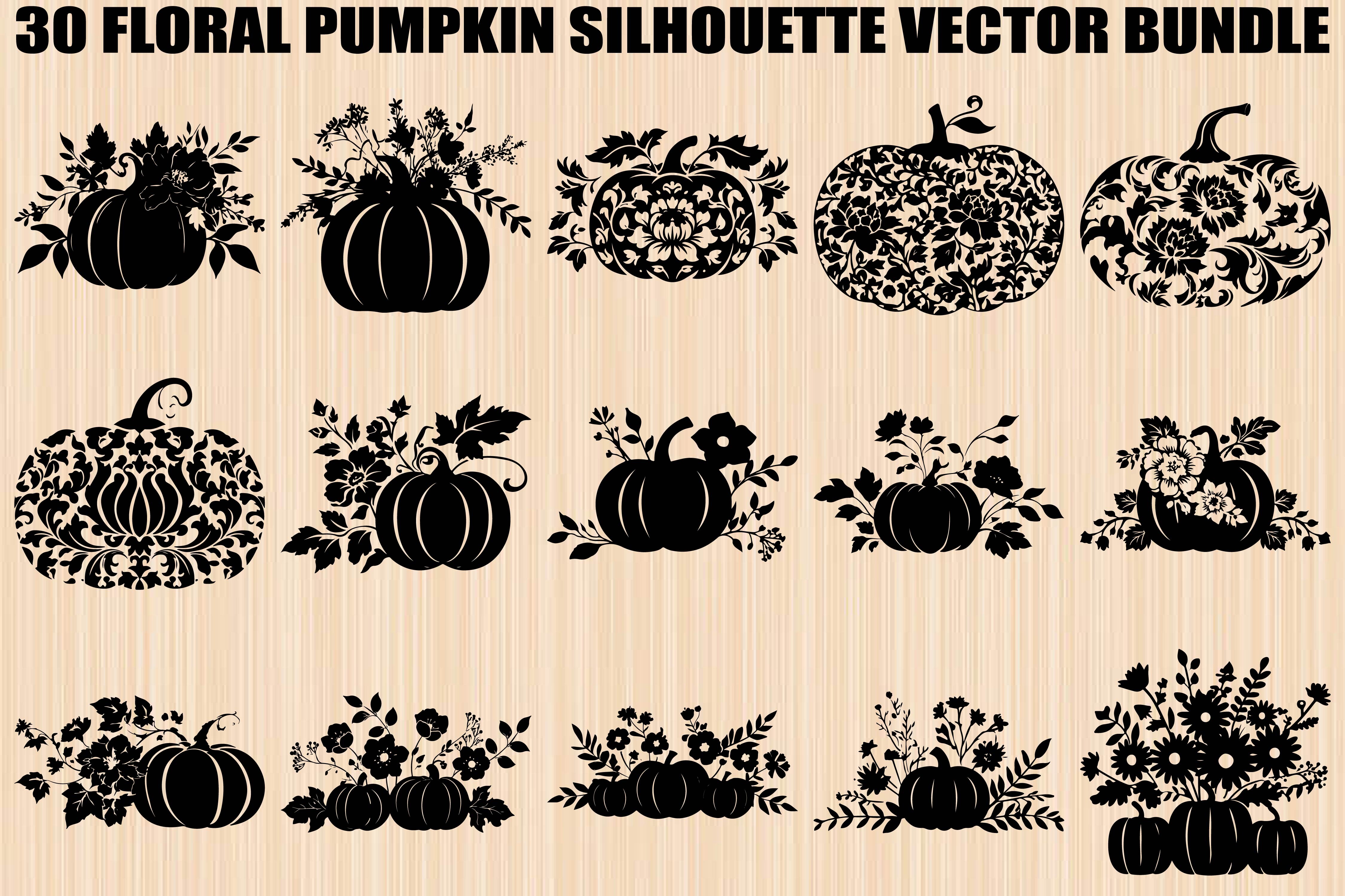 Floral Pumpkin SVG Bundle Graphic by Robin_Store · Creative Fabrica
