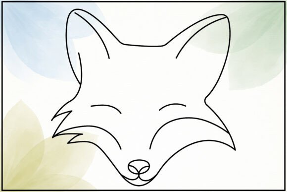 Fox Face Side View Line Art Graphic by T-Shirt Biz · Creative Fabrica