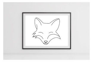 Fox Face Side View Line Art Graphic by T-Shirt Biz · Creative Fabrica