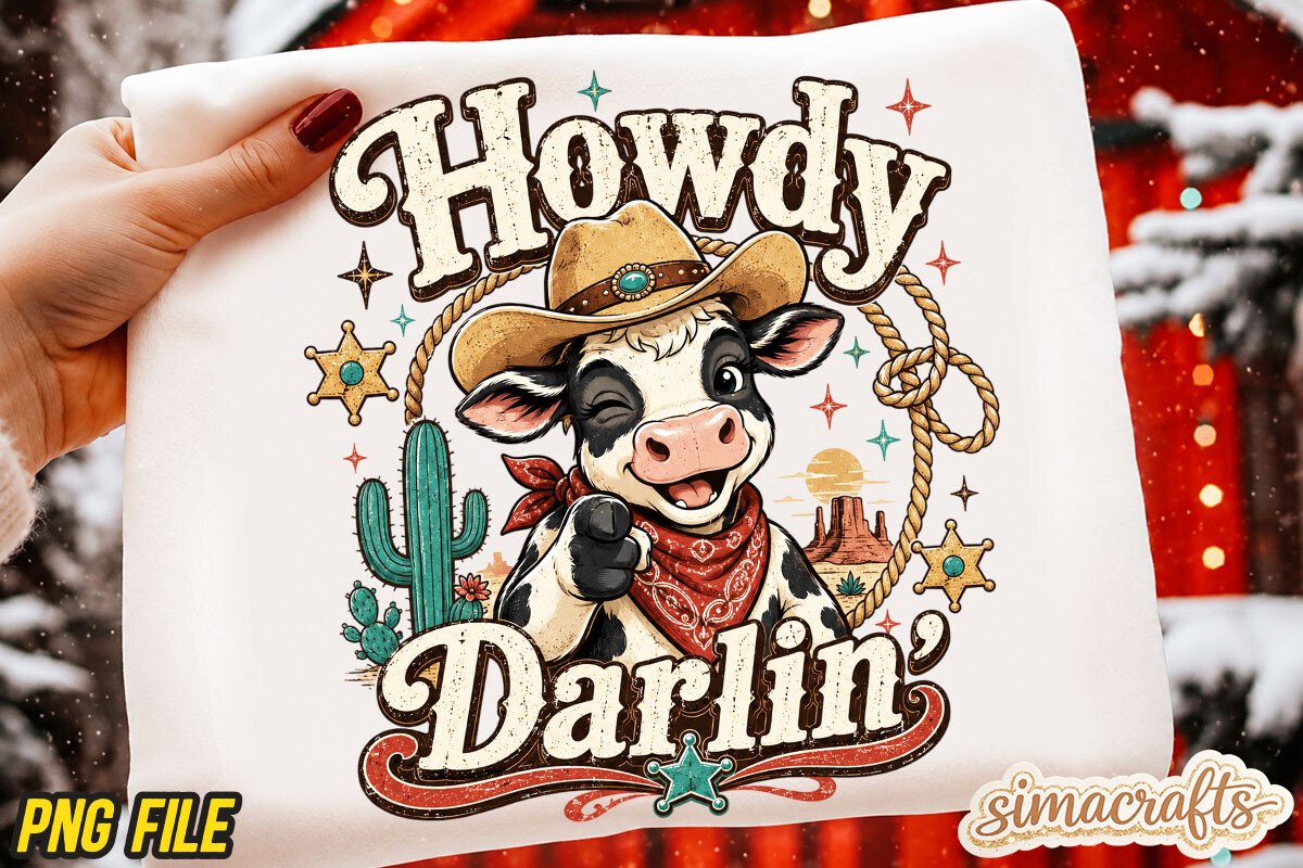 Funny Western Cowboy Animal Shirt PNG Graphic by SimaCrafts · Creative ...