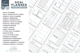 Goal Planner Canva Templates | PACIFIC Graphic by TWCprintables ...