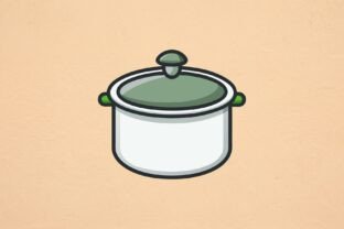 Green Lid Pot Vector Icon for Cooking Graphic by designcrafts ...