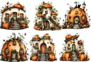 Halloween Pumpkin House Clipart Graphic by clipart · Creative Fabrica