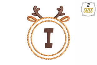 Letter I in Cute Frame · Creative Fabrica