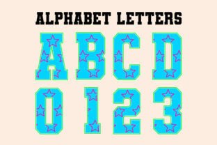 Light Blue Star Summer Alphabet Png Graphic by Beer Design · Creative ...