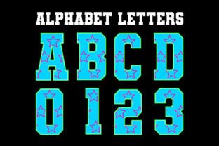 Light Blue Star Summer Alphabet Png Graphic by Beer Design · Creative ...