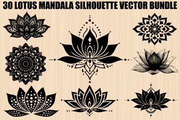 Lotus Mandala SVG Bundle Graphic by Graphic Divine · Creative Fabrica