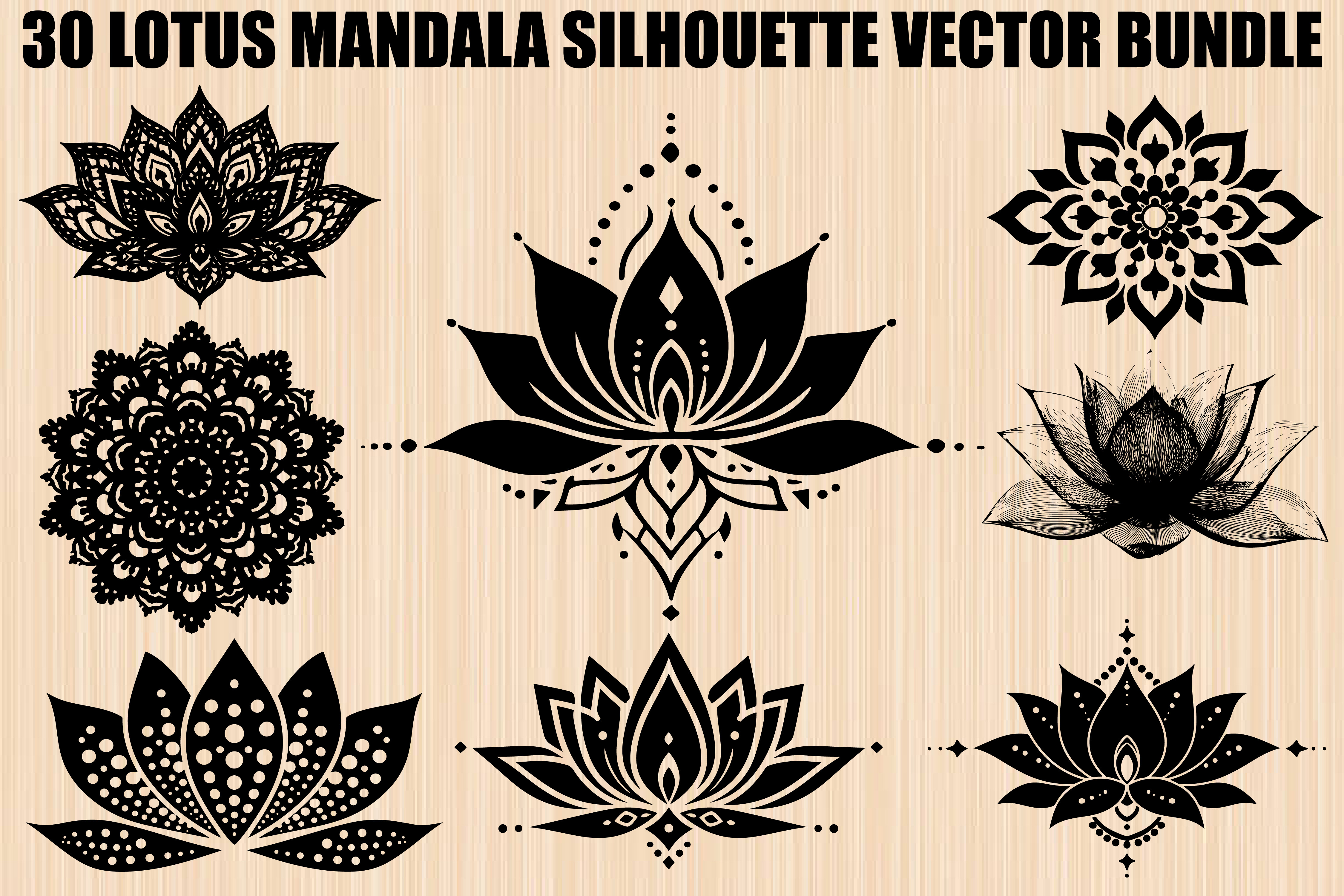 Lotus Mandala SVG Bundle Graphic by Graphic Divine · Creative Fabrica