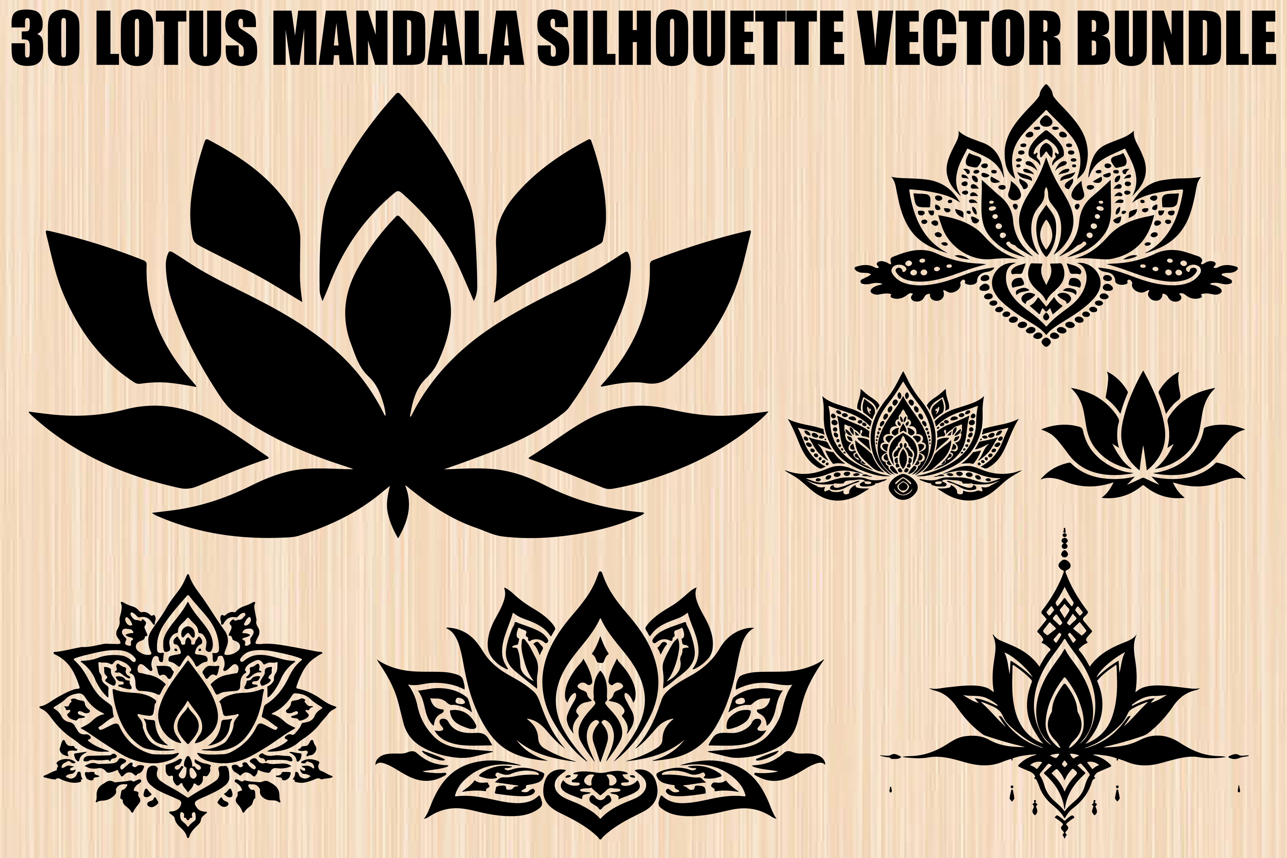 Lotus Mandala SVG Bundle Graphic by Graphic Divine · Creative Fabrica