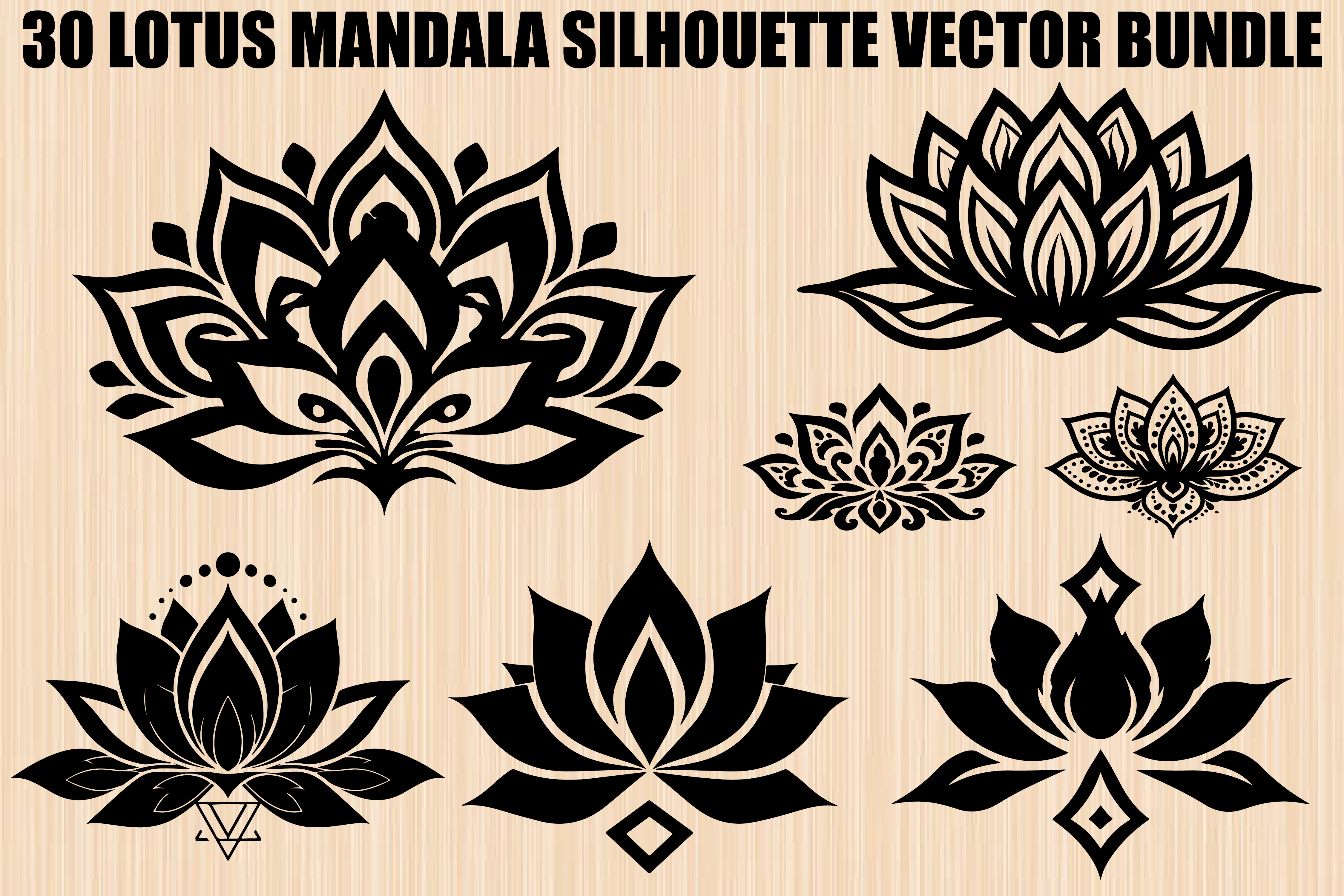 Lotus Mandala SVG Bundle Graphic by Graphic Divine · Creative Fabrica
