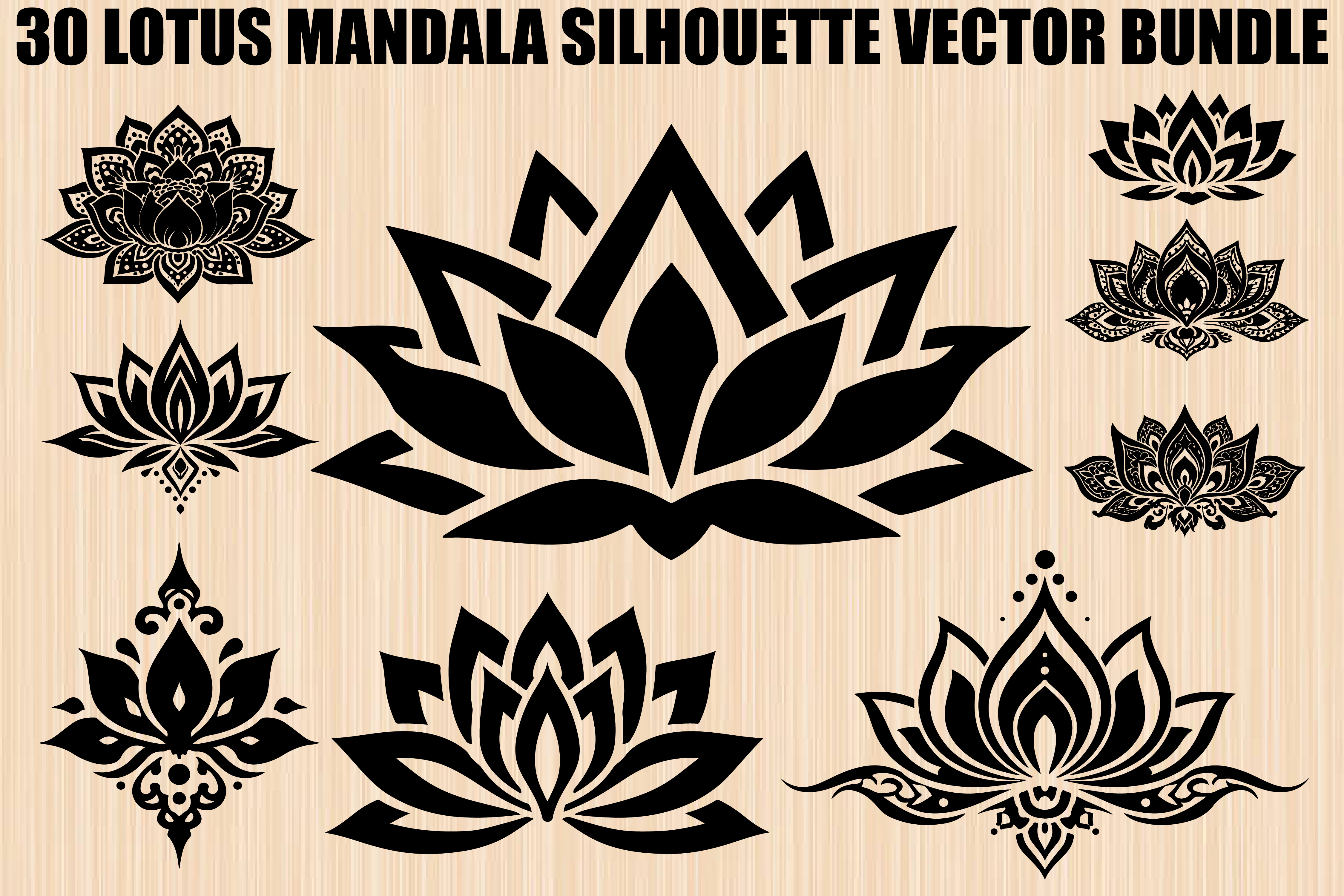 Lotus Mandala SVG Bundle Graphic by Graphic Divine · Creative Fabrica