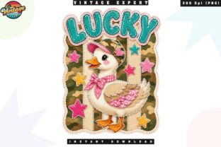 Lucky Duck Camo Girl Patchwork PNG Graphic by Vintage Expert · Creative ...