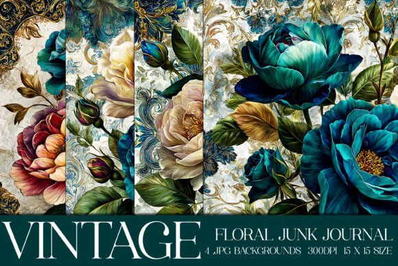 Elegant Floral Backgrounds, S17 Graphic by Designing with Marlo ...