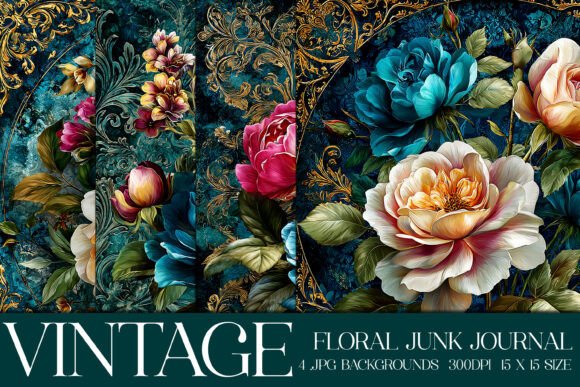Luxury Floral Flowers Backgrounds, S4 Graphic by Designing with Marlo ...
