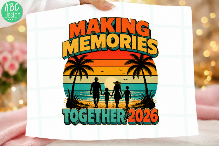 Making Memories Beach Family 2026 PNG Graphic by ABC DESIGN · Creative ...