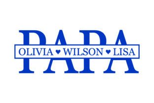 Papa Custom Name Design Graphic by Design Station · Creative Fabrica