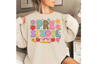 Pre School Cute Patchwork PNG Graphic by Vintage Expert · Creative Fabrica