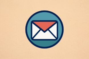 Simple Email Icon in Vibrant Teal Circle Graphic by designcrafts ...
