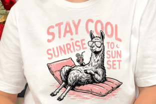 Stay Cool Sunrise to Sunset Llama PNG Graphic by SvgModes · Creative ...