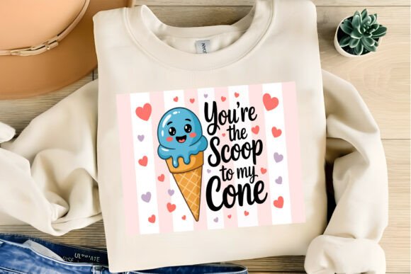 Stripe Ice Cream T-Shirt Design Graphic by mitoncrr · Creative Fabrica