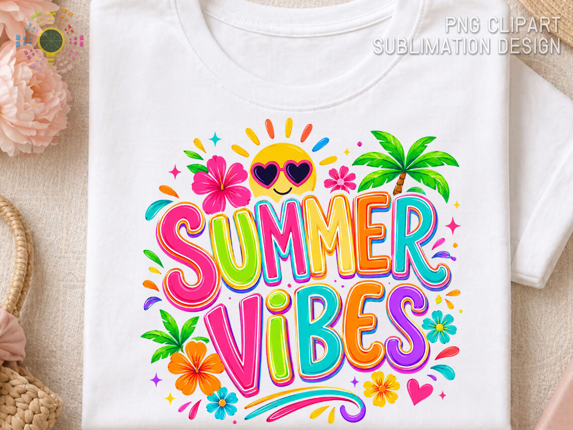 Summer Vibes PNG, Retro Tropical Summer Graphic by MICON DESIGNS ...