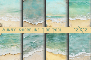 Sunny Shoreline Tide Pool Memory Pages Graphic by DigiArt · Creative ...