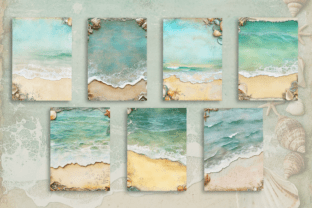Sunny Shoreline Tide Pool Memory Pages Graphic by DigiArt · Creative ...