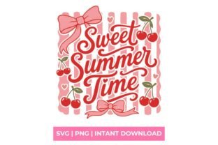 Sweet Summer Time Cherry Bow SVG Graphic by DynjoDesigns · Creative Fabrica