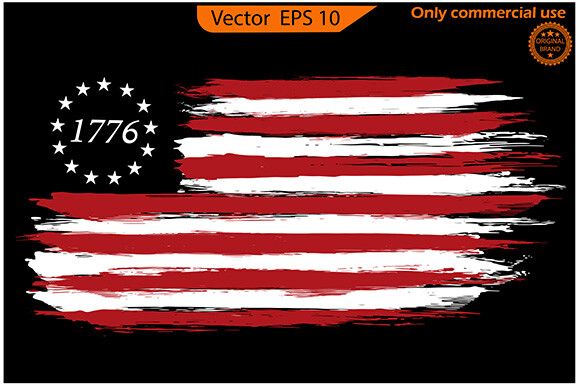 Usa Flag -Vector Graphic by baturavar · Creative Fabrica