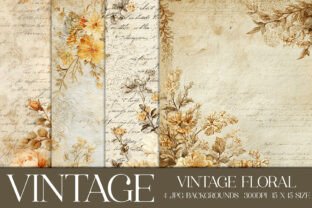 Vintage Floral Backgrounds, S5 Graphic by Designing with Marlo ...