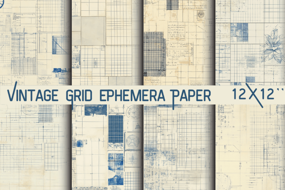 Vintage Letters Printable Paper Graphic by DigiArt · Creative Fabrica