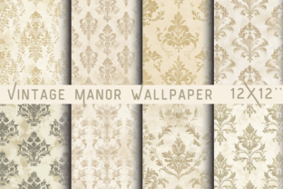 Vintage Manor Wallpaper Paper Graphic by DigiArt · Creative Fabrica