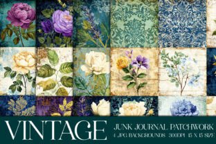Vintage Quilt Style Backgrounds, S25 Graphic by Designing with Marlo ...