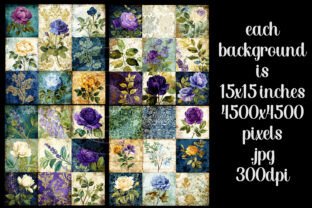 Vintage Quilt Style Backgrounds, S25 Graphic by Designing with Marlo ...