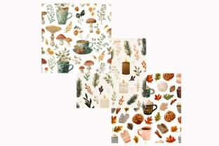 Watercolor Autumn Seamless Patterns Graphic by Design Market · Creative ...
