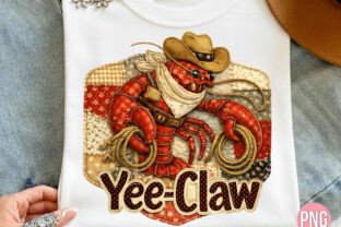 Western Patchwork Yee-Claw Lobster PNG Graphic by MAMA BEAR STORE ...