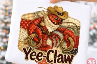 Western Patchwork Yee-Claw Lobster PNG Graphic by MAMA BEAR STORE ...