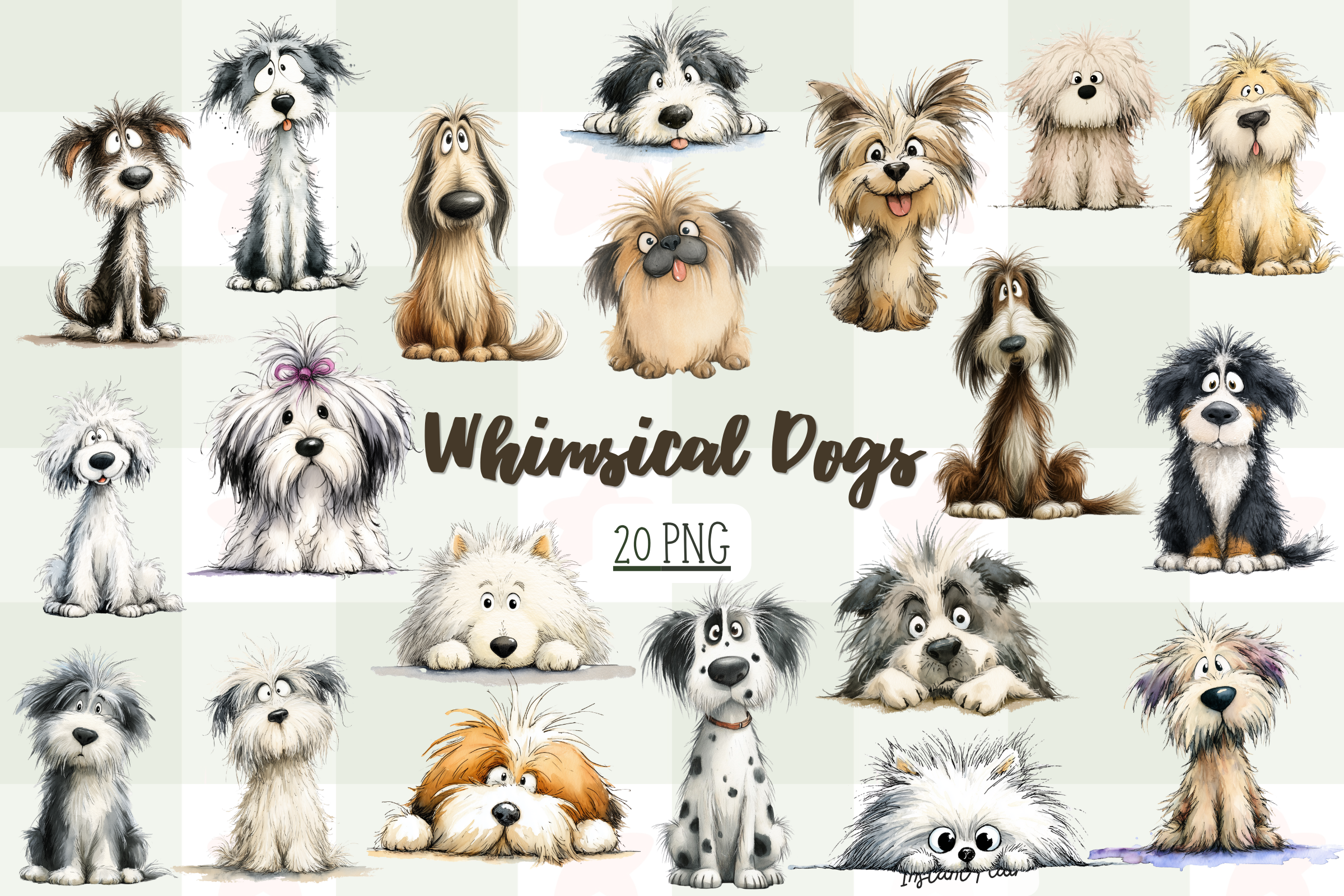Whimsical Dog Clipart Bundle Graphic by Instant Flair · Creative Fabrica
