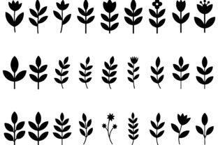 Wild Plants Silhouette SVG Bundle Graphic by Priyo Design Shop ...