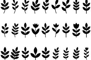 Wild Plants Silhouette SVG Bundle Graphic by Priyo Design Shop ...